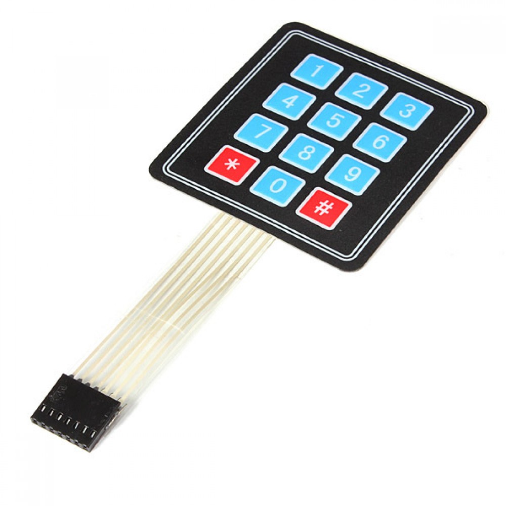 Buy 12 Key - 4x3 Matrix - Membrane Type Keypad Online In India. Hyderabad